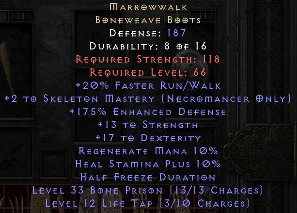 Marrowwalk diablo 2R, Video Gaming, Gaming Accessories, In-Game ...