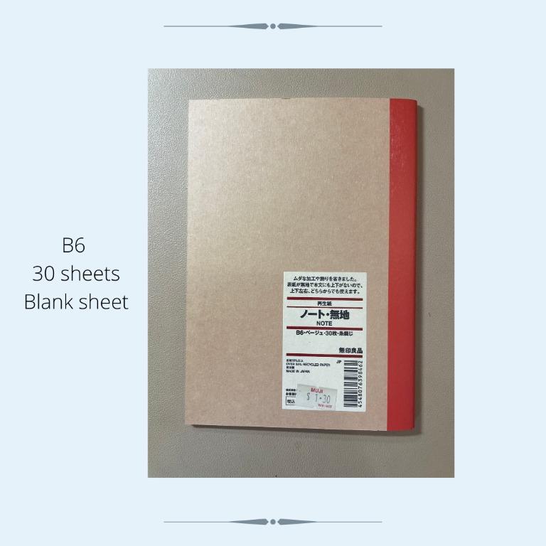 [Muji] Assorted B6 Notebooks - Lined/ ruled, Blank, Square, Hobbies ...
