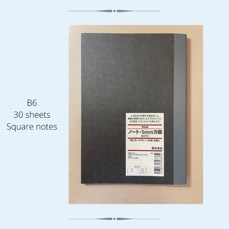 [Muji] Assorted B6 Notebooks - Lined/ ruled, Blank, Square, Hobbies ...