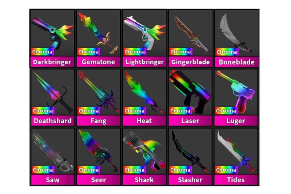 Murder Mystery 2 (MM2) Chroma Set, Hobbies & Toys, Toys & Games on ...