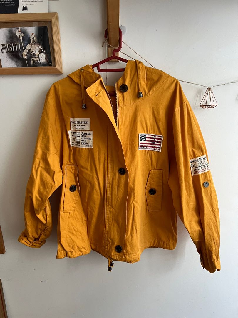 Mustard Military Parka, Women's Fashion, Coats, Jackets and Outerwear ...
