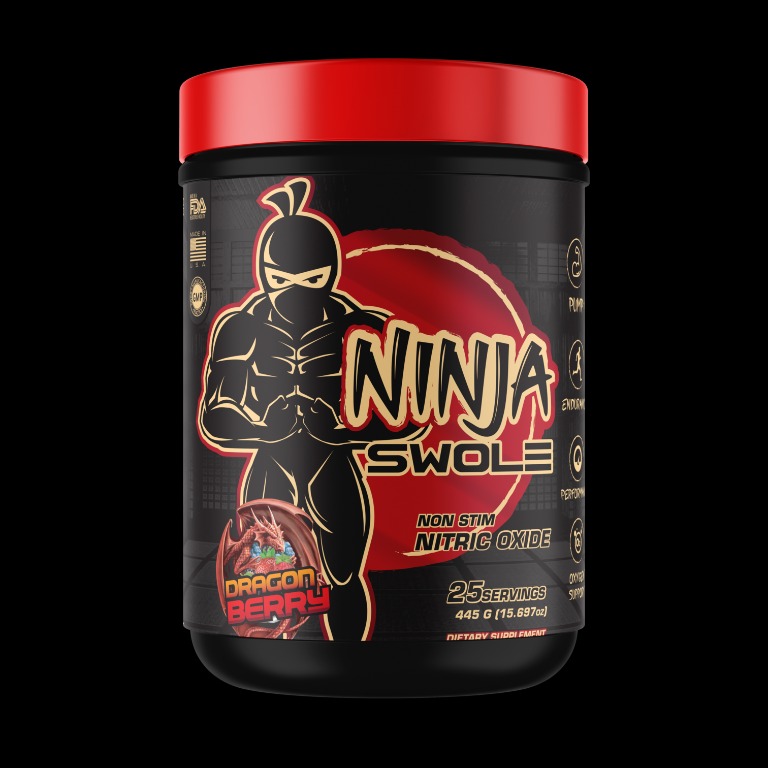 Ninja Swole: Non-Stim Pump Pre Workout, Health & Nutrition, Health ...