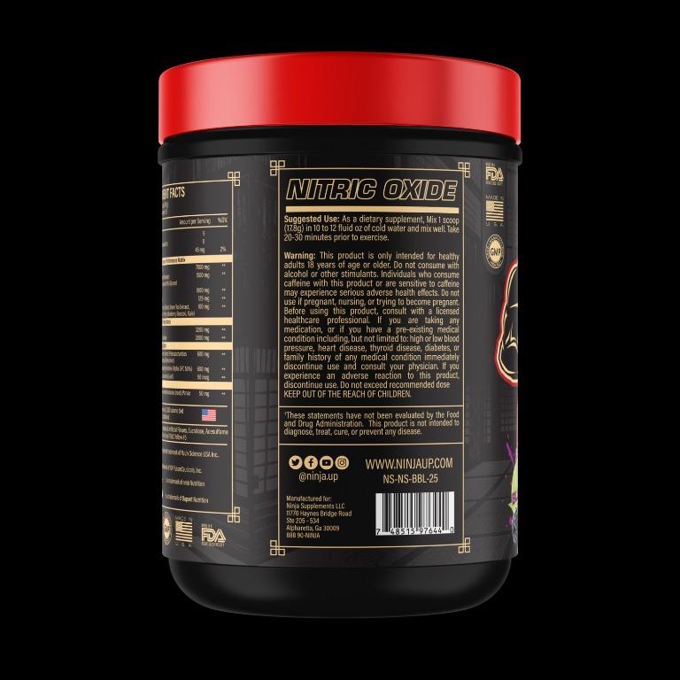 Ninja Swole: Non-Stim Pump Pre Workout, Health & Nutrition, Health ...