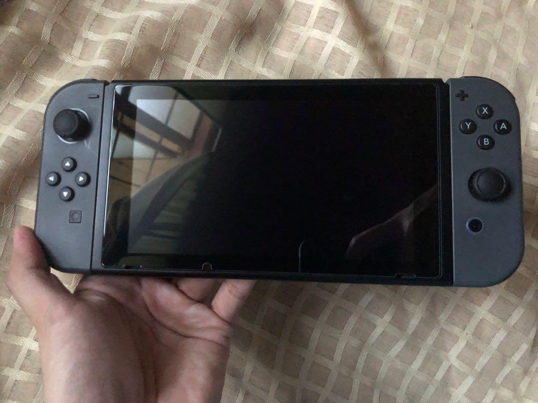 Nintendo Switch V2 Black - Complete with Box (FREE protector pack ...