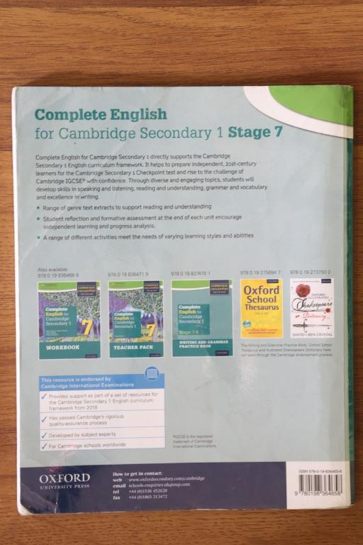Oxford Complete English For Cambridge Secondary 1 Year 7, Hobbies ...