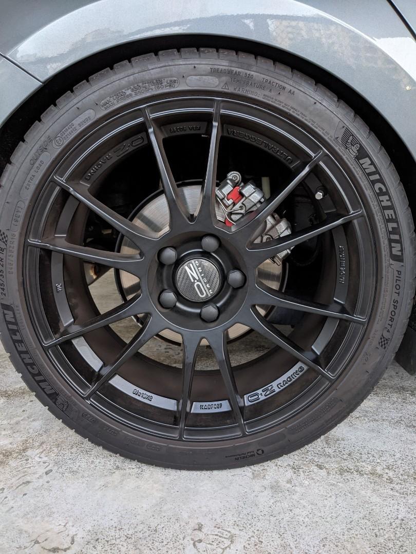 OZ Ultraleggera 18" x 8J [ET +45] [PCD 5x112] Matt Black - Individual ...