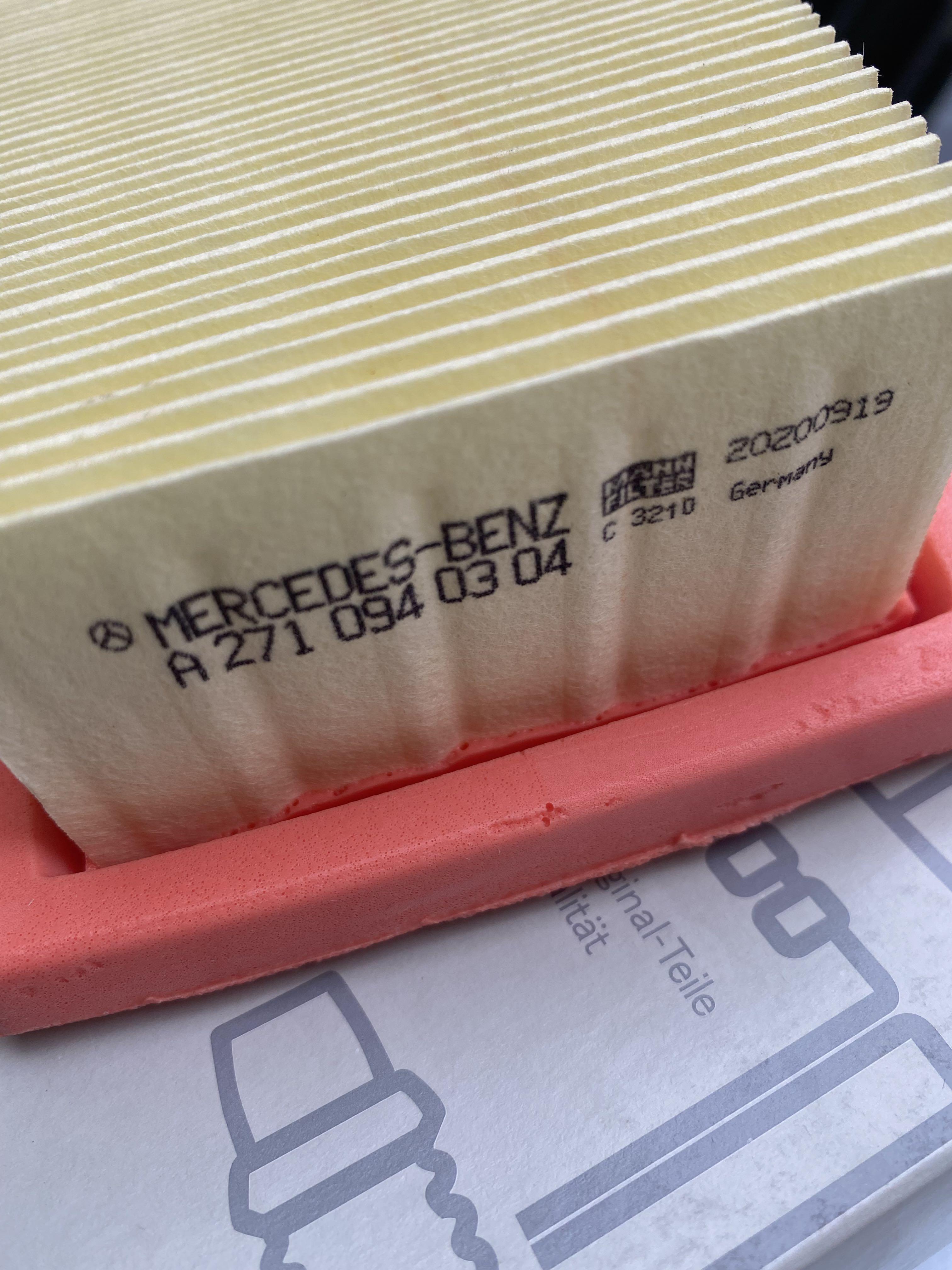 PART NUMBER A2710940304 AIR FILTER ORIGINAL/OEM * W212 / W204 /W207 ...