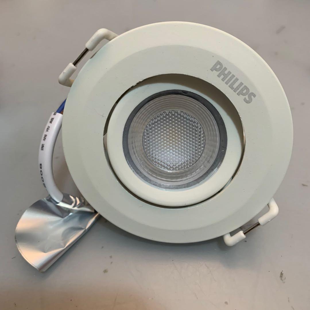 Philips RS100B 3w 3000k / 4000k 220v 開孔 55mm LED 暗藏 射燈, 傢俬＆家居, 燈飾及風扇 ...
