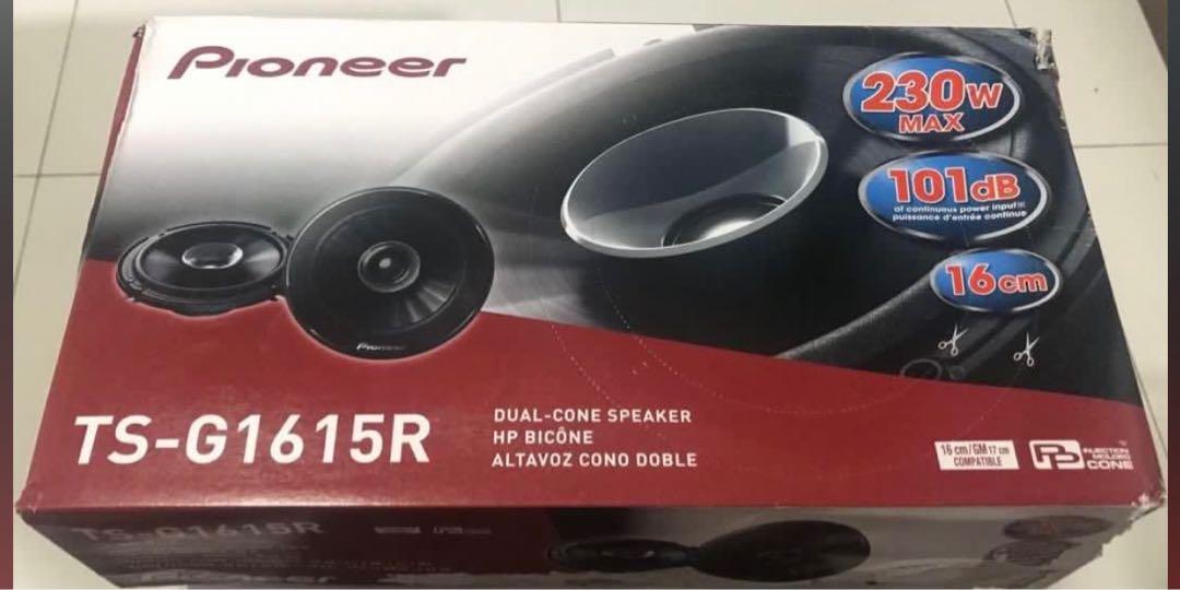 Pioneer TS-G1615R Dual - Cone Speakers (2pcs). IMPP (Injection-Molded ...