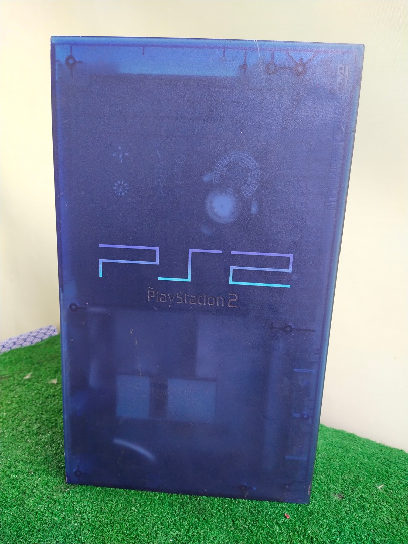 PS2 OCEAN BLUE CONSOLE -AS IS CONDITION, Video Gaming, Video Game ...