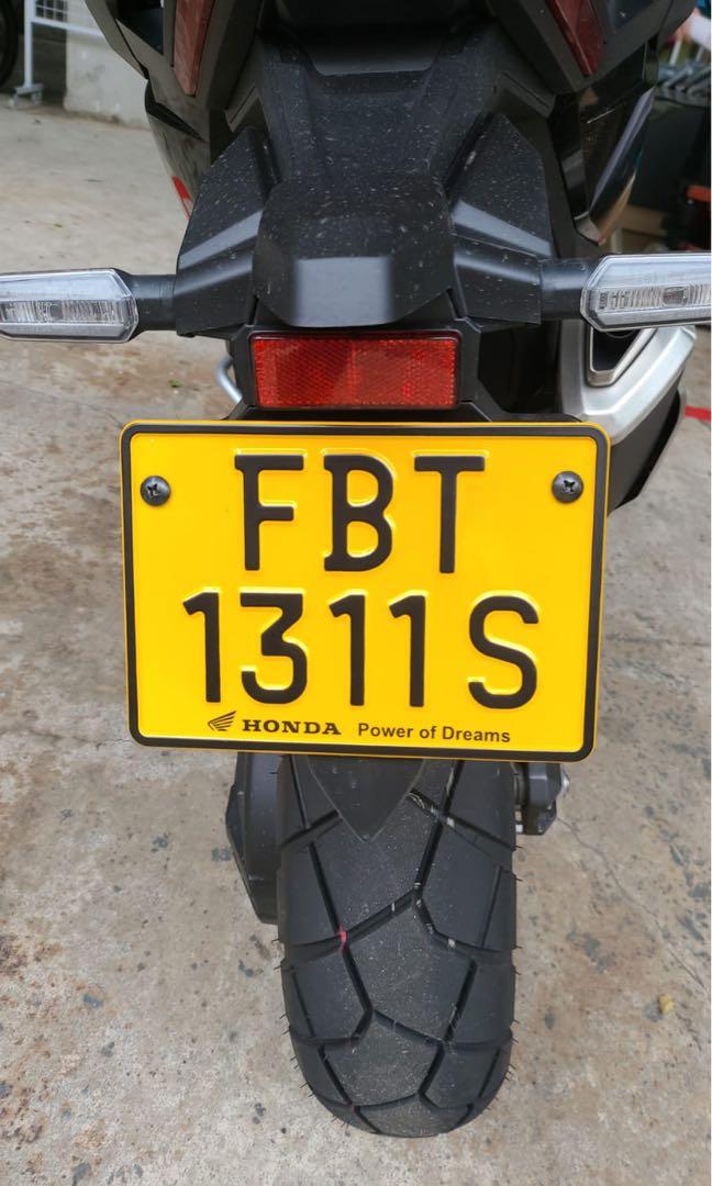Rear EMBOSSED plate yellow, Motorcycles, Motorcycle Accessories on ...