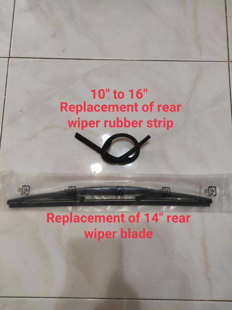 Rear wiper blade rubber strip replacement 14"-16" long for frame wiper ...