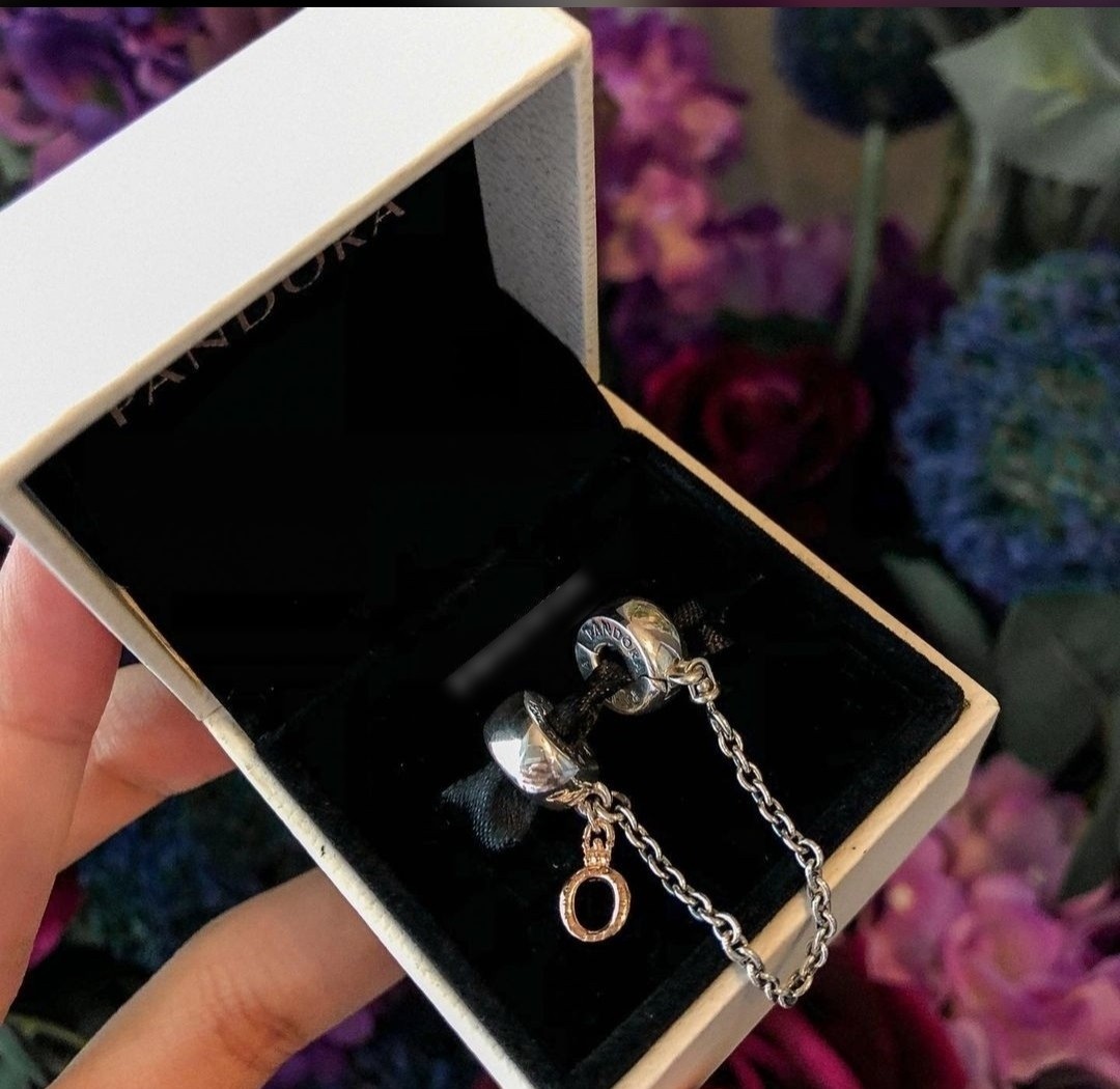 ‼️SALE‼️AUTHENTIC PANDORA TWO TONE PANDORA LOGO SAFETY CHAIN‼️, Women's ...