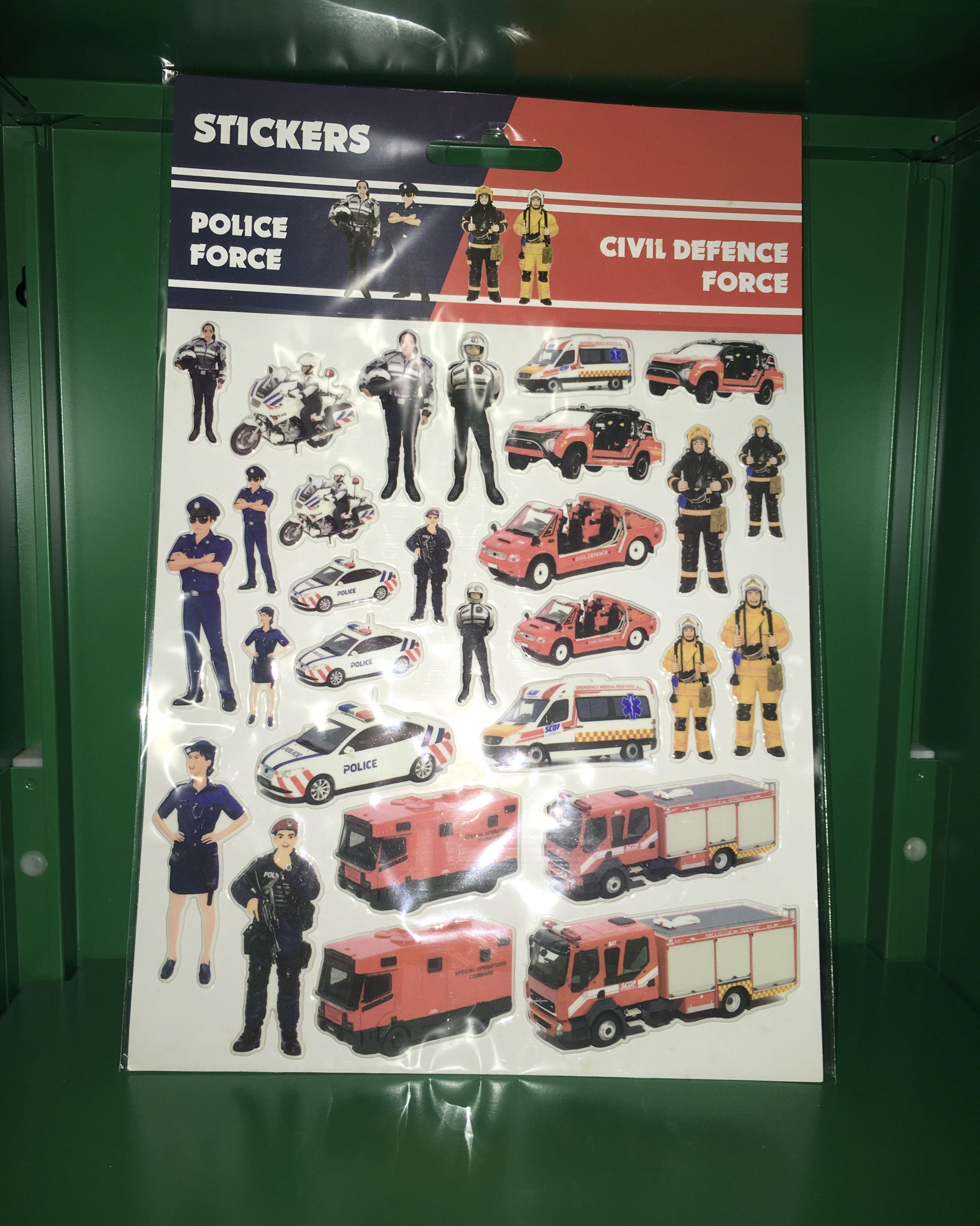 SCDF SPF STICKERS, Hobbies & Toys, Toys & Games on Carousell