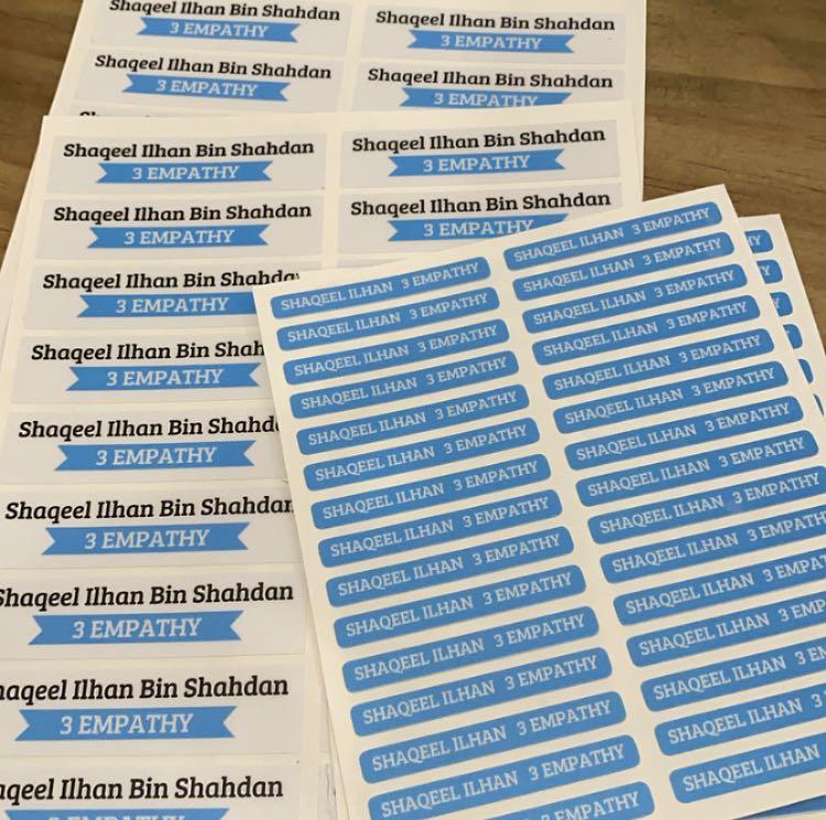 Separate name tag class school labels sticker textbook stationery ...