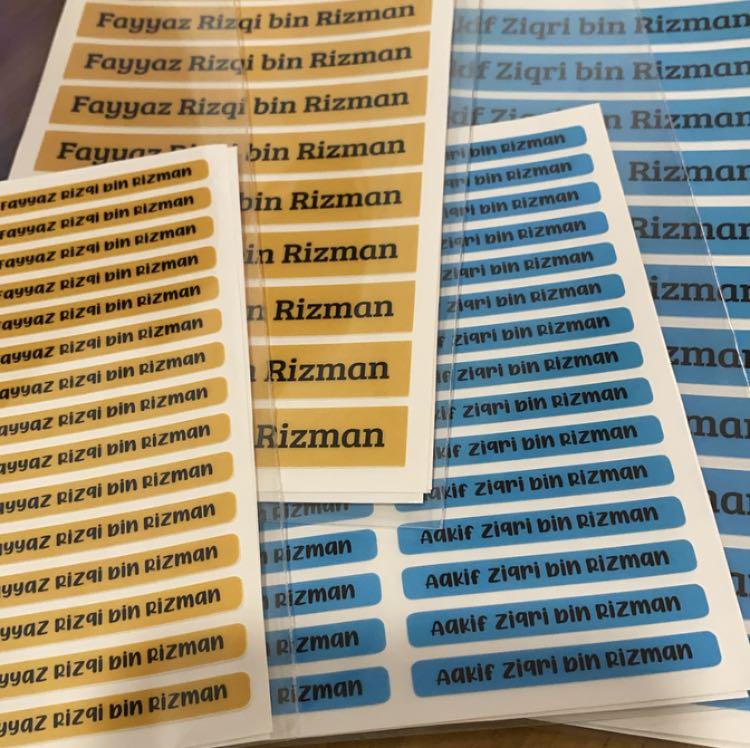 Separate name tag class school labels sticker textbook stationery ...