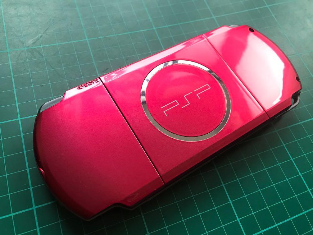 Sony Psp 3000 Slim Carnival Radiant Red, Video Gaming, Video Games ...