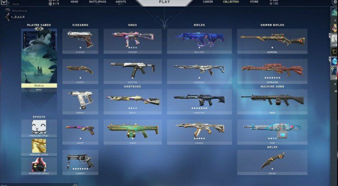 Stacked Diamond 1 Valorant Account with 8 VP skins and 2 MAXED BPs ...