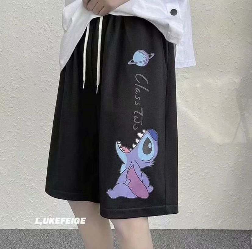 Stitch short, Men's Fashion, Bottoms, Shorts on Carousell