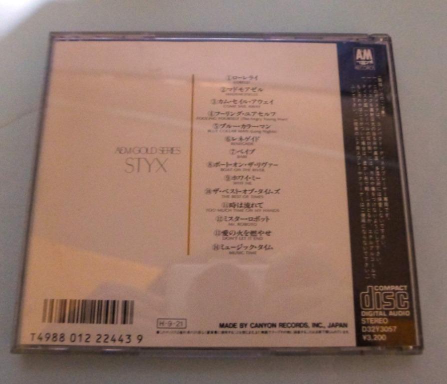 Styx Best A&M Gold Series精選 早期5+系列日本版CD唱片No Ifpi, 興趣及遊戲, 音樂、樂器 & 配件, 音樂 ...