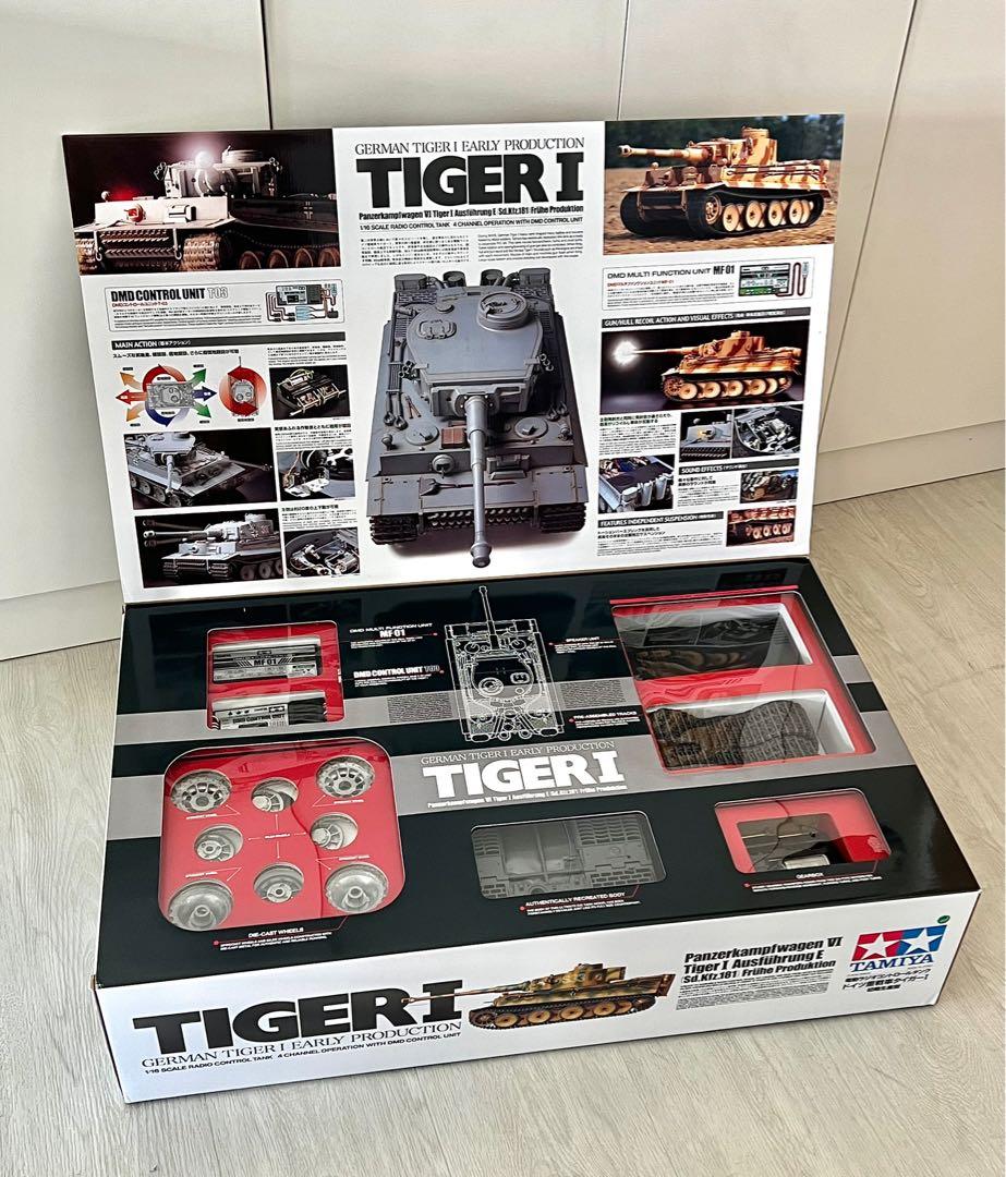 Tamiya 1/16 German Tiger RC Tank W/ Impact Metal Tracks, Hobbies & Toys ...