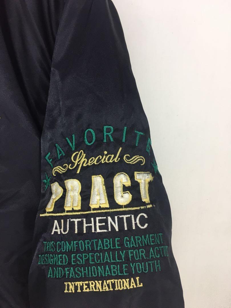 Vintage Pract Studio Patches Bomber Jacket, Men's Fashion, Coats ...