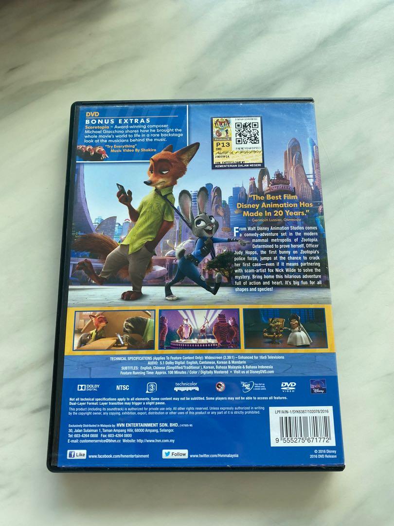 Zootopia, Hobbies & Toys, Music & Media, CDs & DVDs on Carousell