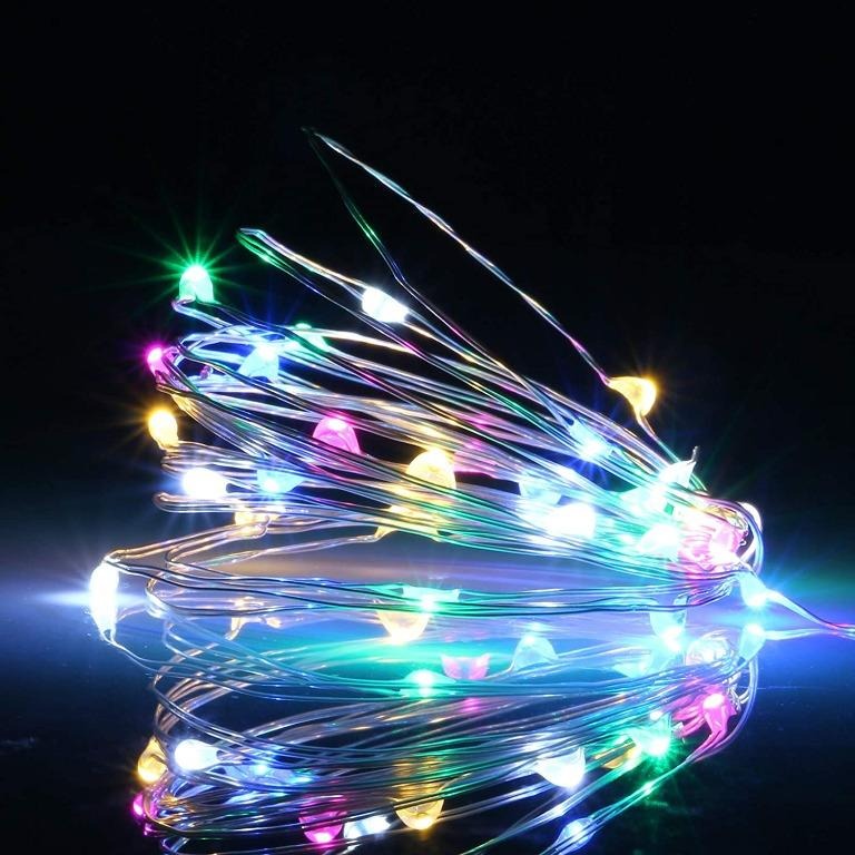 10 Metre Battery Operated LED Fairy Lights RGB,10Ft/3M 30 LEDs String ...