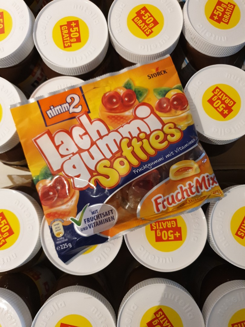 225g Nimm2 Lach gummi Softies (Peach), Food & Drinks, Other Food ...