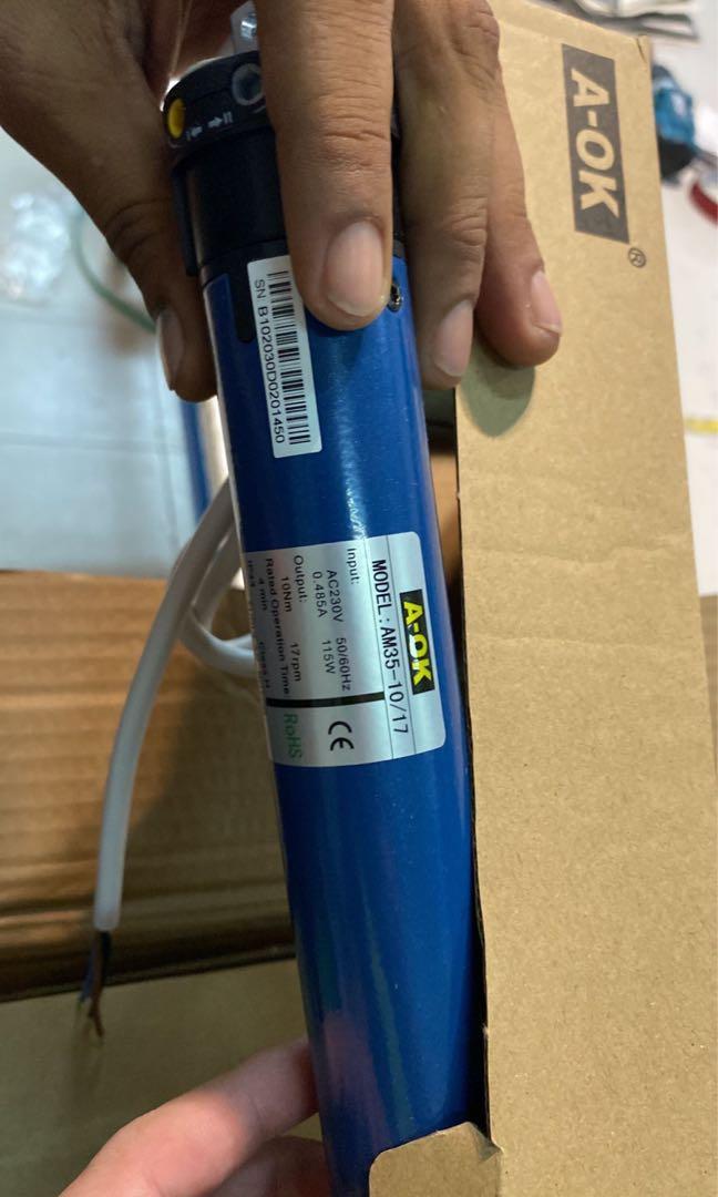 Aok tubular roller motor brand new, Furniture & Home Living, Home ...