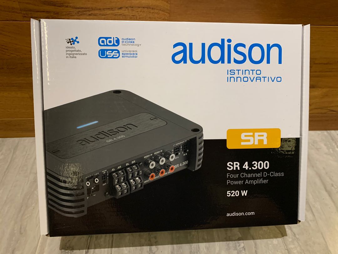 Audison SR4.300 D-class power amplifier, Car Accessories, Accessories on Carousell