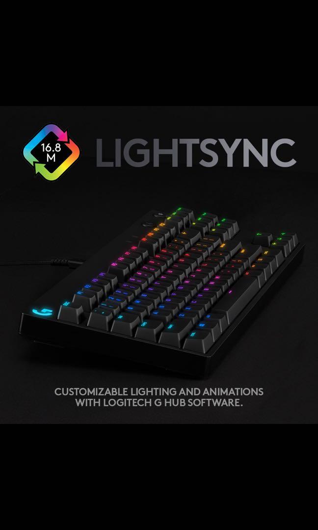 Logitech G Pro (Wired) TKL Mechanical Lightsync RGB Gaming Keyboard (GX ...
