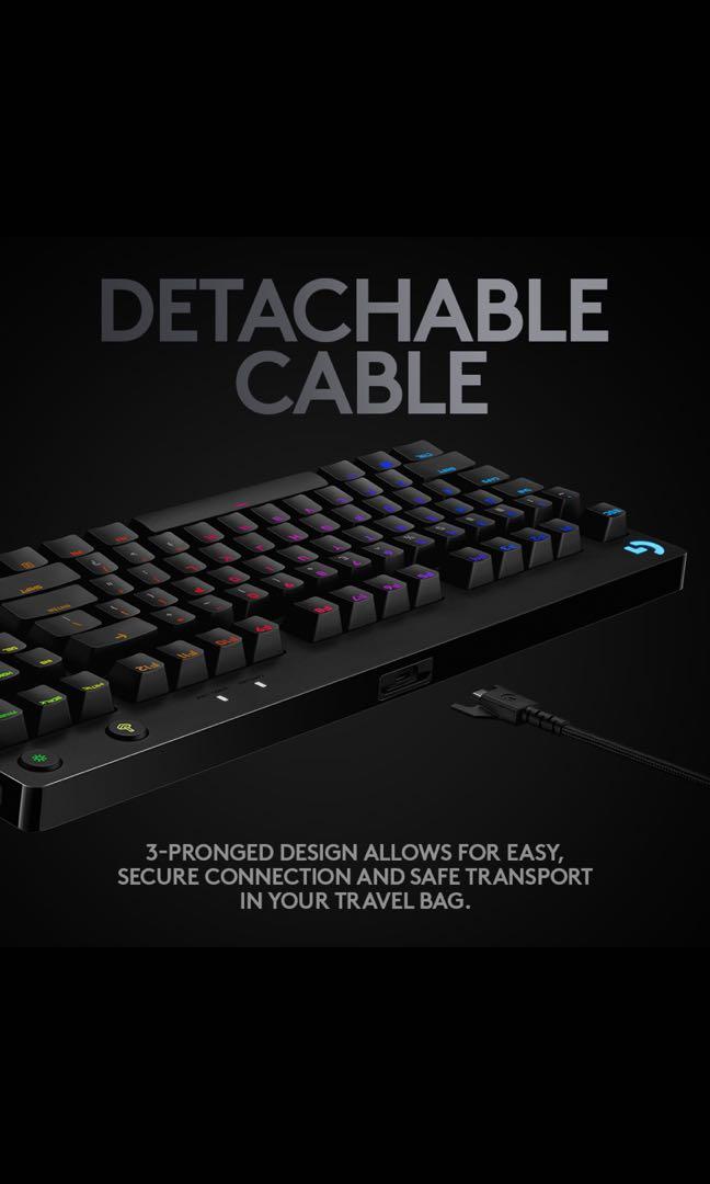 Logitech G Pro (Wired) TKL Mechanical Lightsync RGB Gaming Keyboard (GX ...
