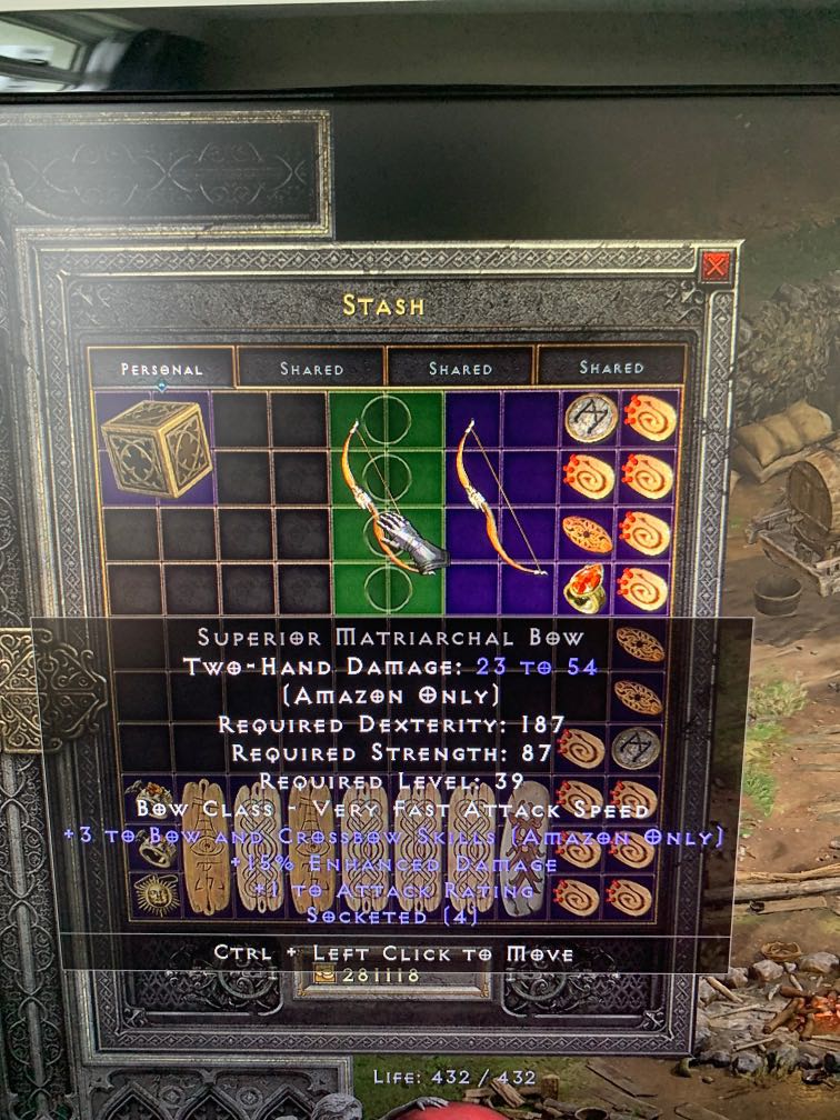 D2R diablo 2 grand matron bow gmb matriarchal bow base faith, Video ...