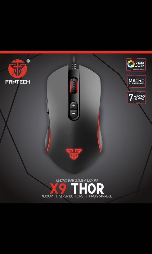 Fantech X9 Thor Macro RGB Gaming Mouse, Computers & Tech, Parts ...