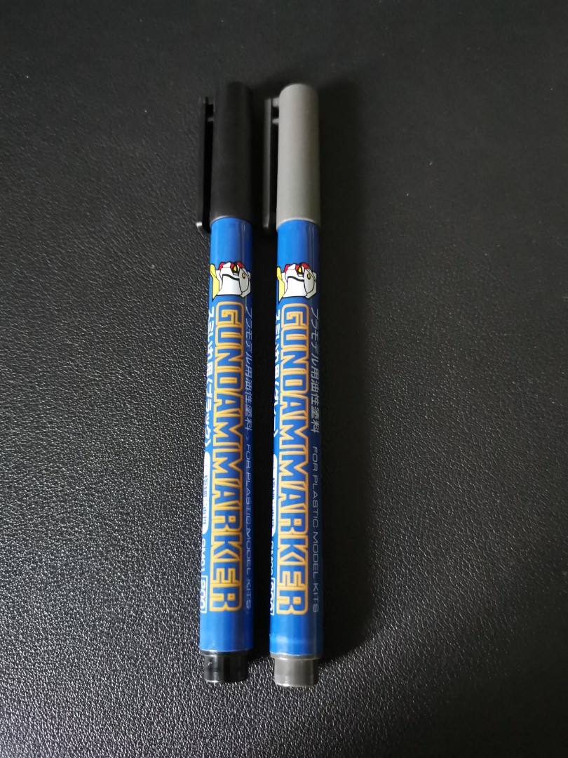 Fine Tip Gundam Marker (Black & Gray), Hobbies & Toys, Stationery ...