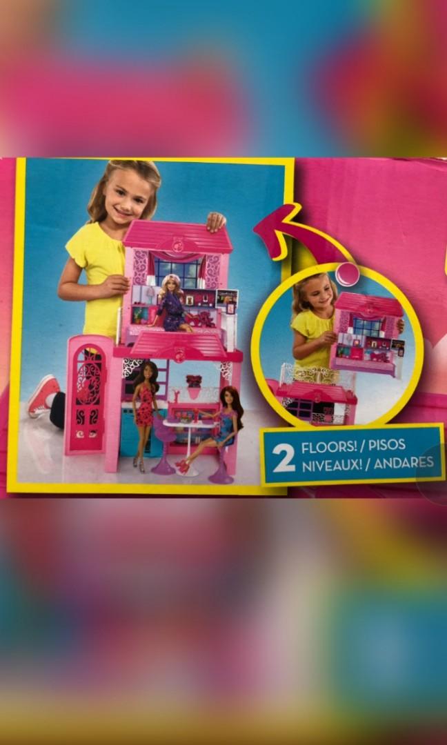 Mattel Barbie Glam Vacation 2 Storey Doll House 70cm, Hobbies & Toys ...