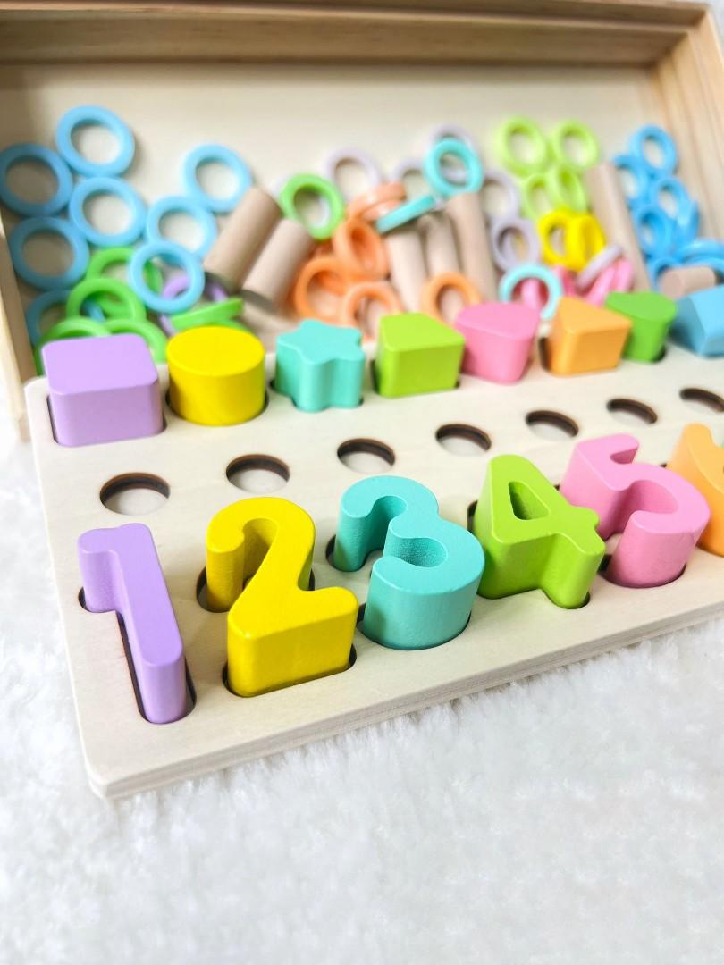 (Instock) Wooden educational kids toy, wood toy, wooden toy, wood board ...