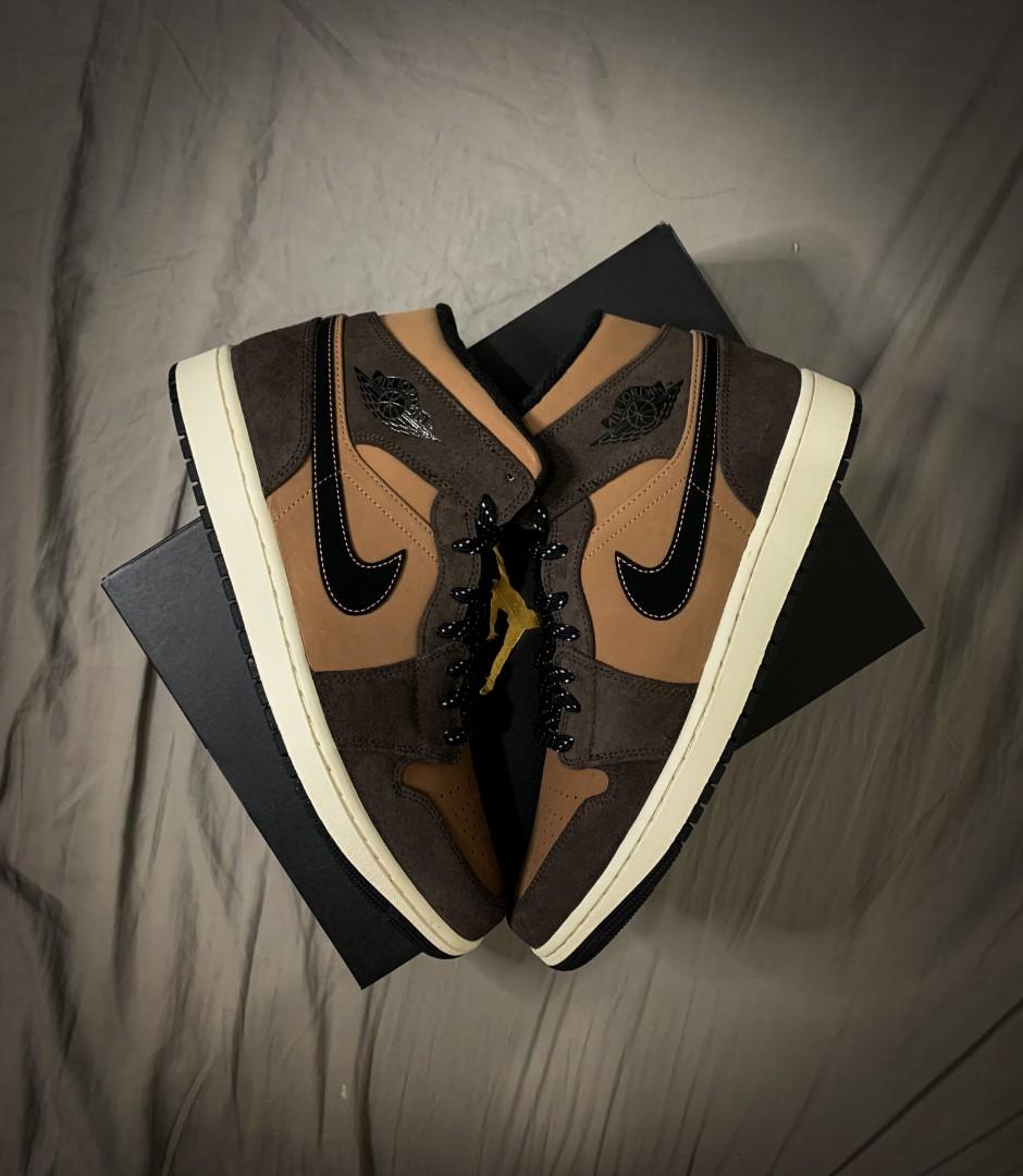 Jordan 1 Mid Mocha, Men's Fashion, Footwear, Sneakers on Carousell