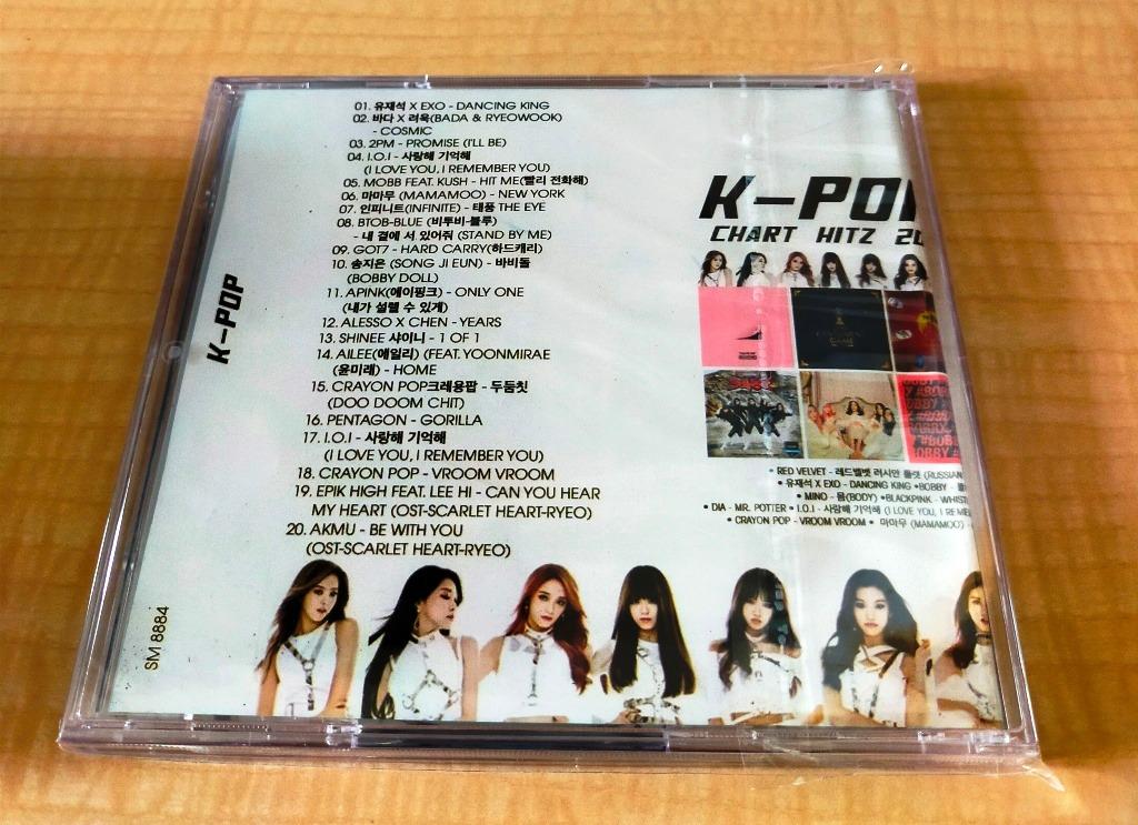 K-Pop Chart Hitz 2017 CD Original Artist EXO 2PM Blackpink Red Velvet ...