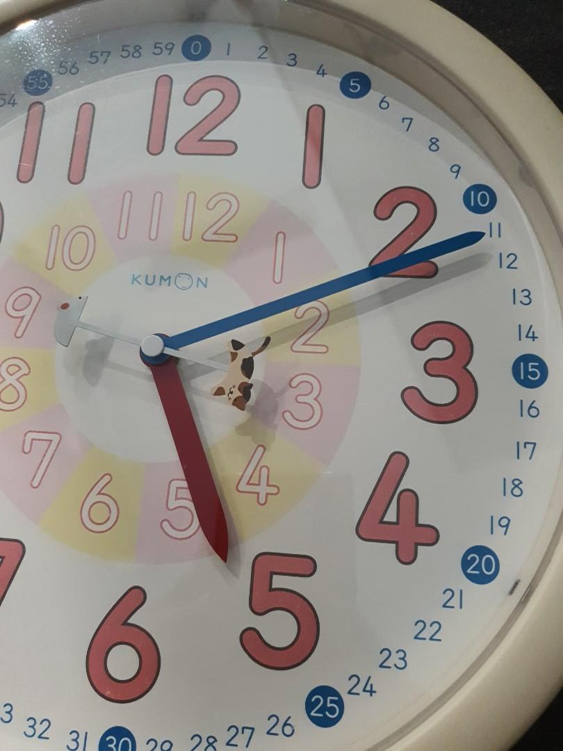Kumon wall clock, easy to learn, Babies & Kids, Baby Nursery & Kids ...