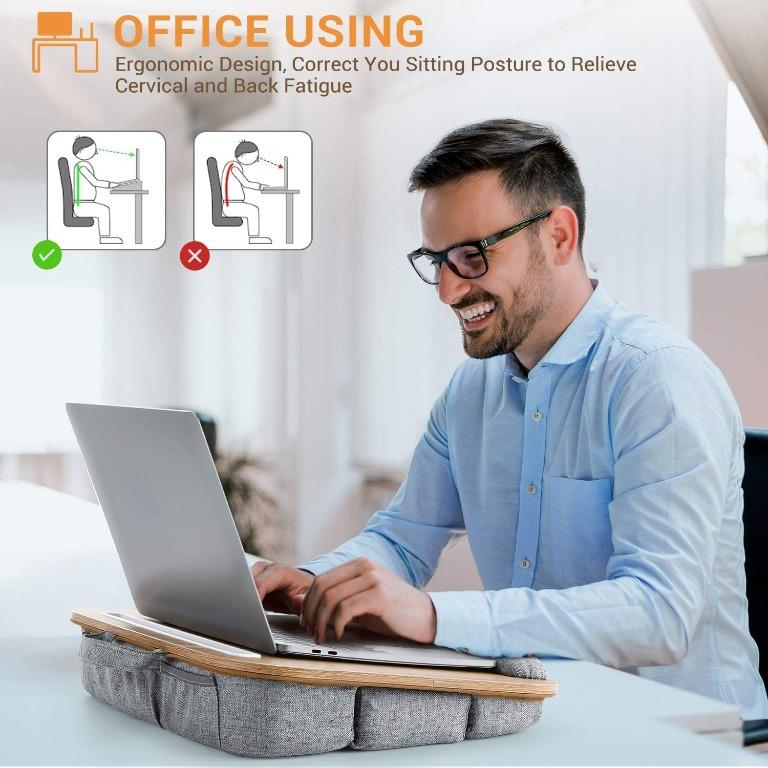 Lap Desk Height Adjustable - Fits up to 15.6 inch Laptop, Ohuhu ...