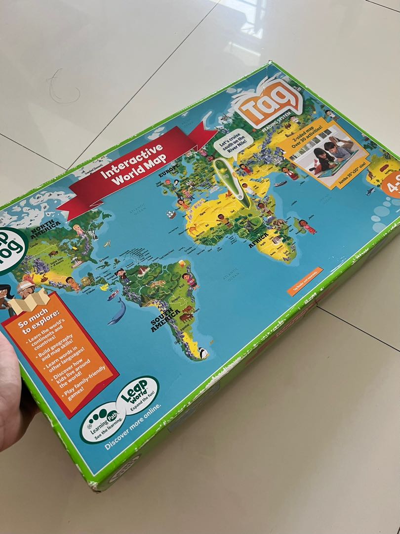 Leapfrog interactive world map, Babies & Kids, Infant Playtime on Carousell