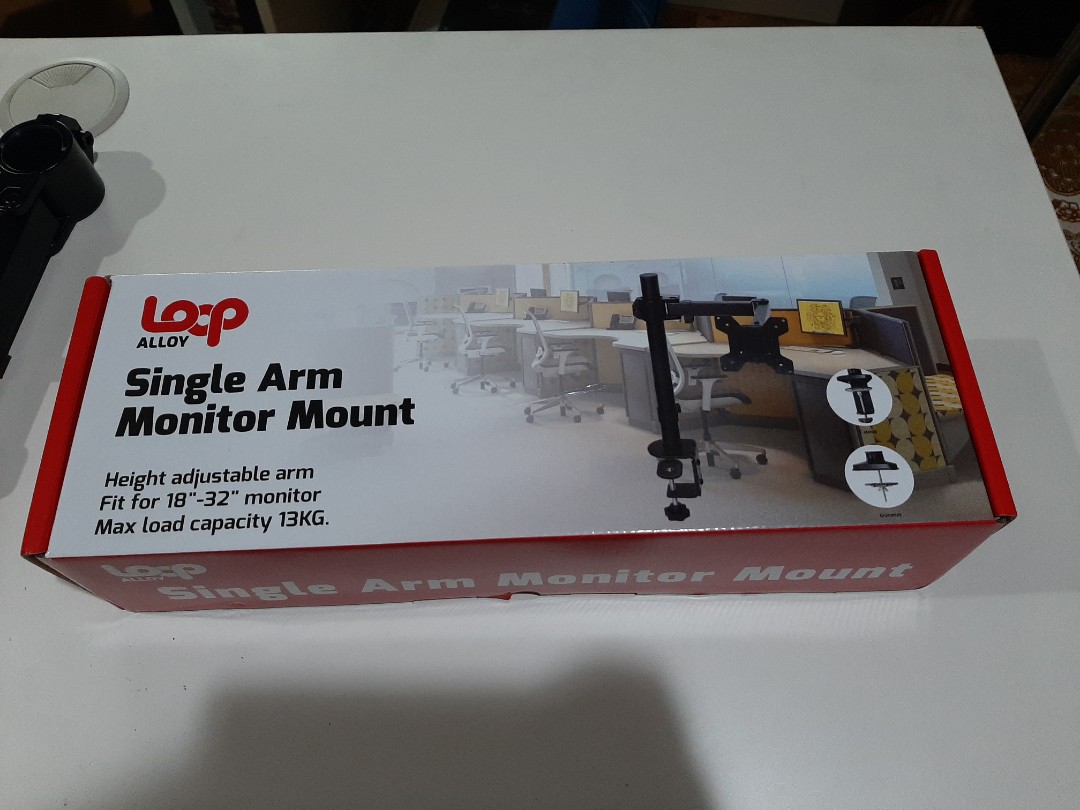 loop alloy single monitor mount, Computers & Tech, Parts & Accessories ...