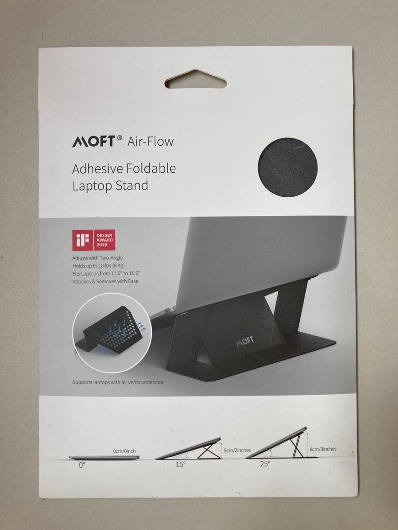 Moft Air-Flow Adhesive Foldable Laptop Stand, Mobile Phones & Gadgets, Mobile & Gadget ...