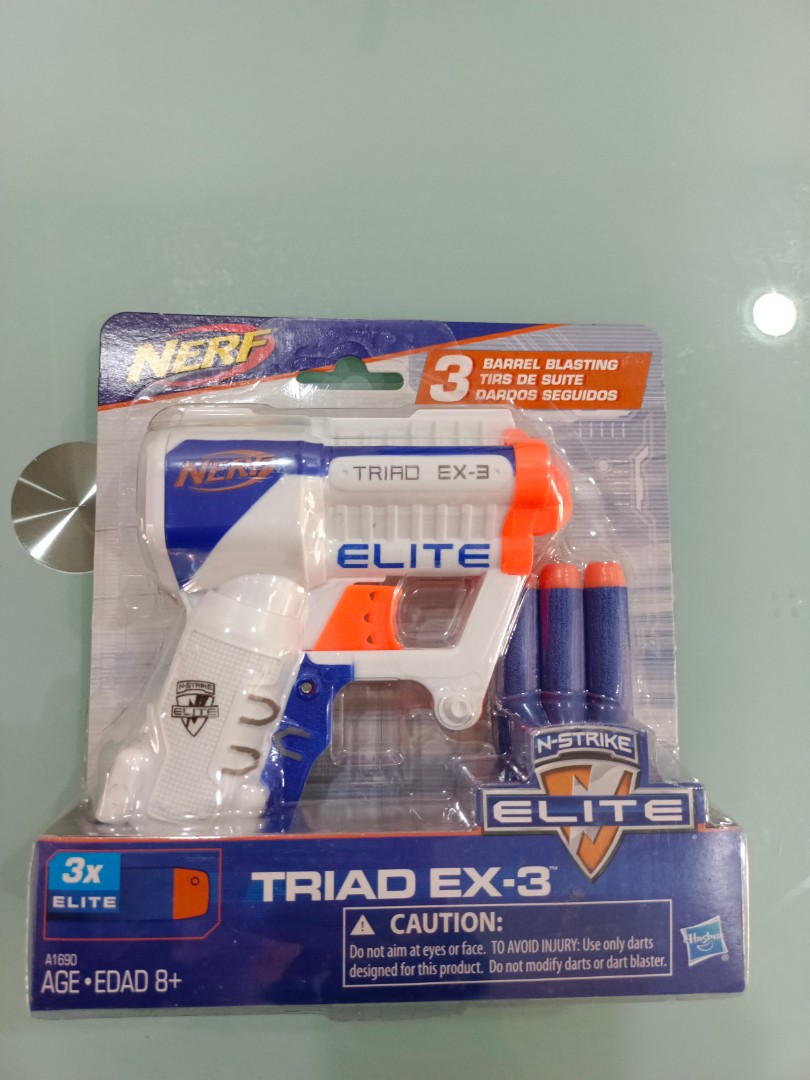 Nerf Elite Triad Ex -3, Hobbies & Toys, Toys & Games on Carousell