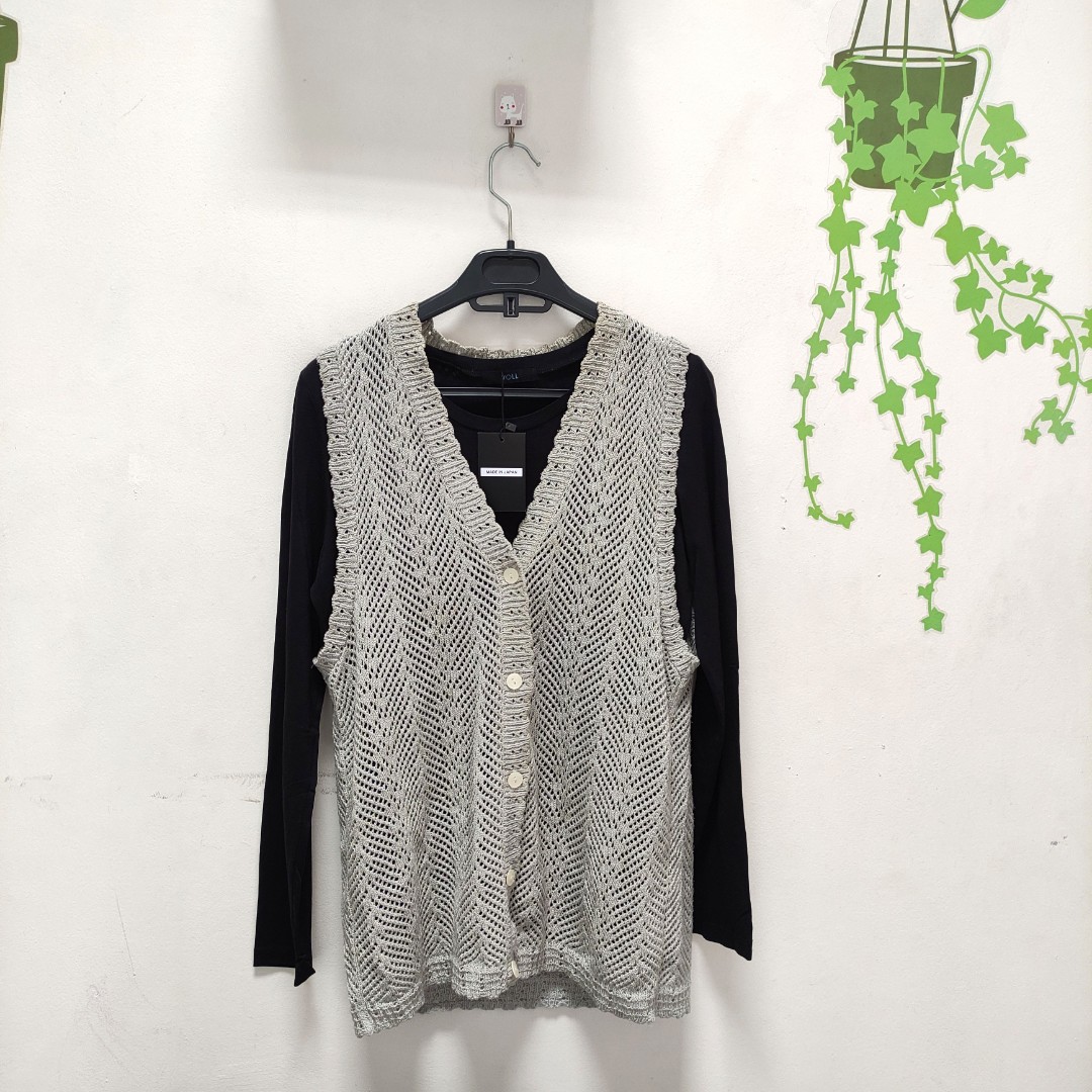 Vest Jaring Tanpa Inner, Fesyen Wanita, Pakaian Wanita, Baju Luaran di ...