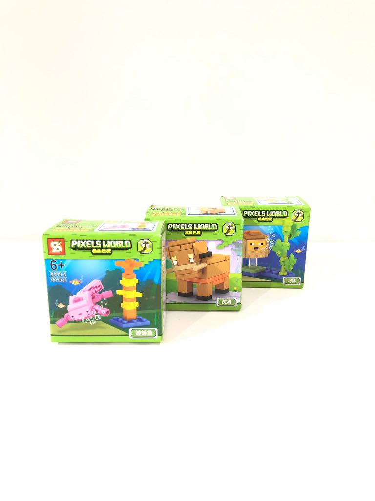 Pixels world mini box bricks game ages 6 plus 3 box set, Hobbies & Toys ...