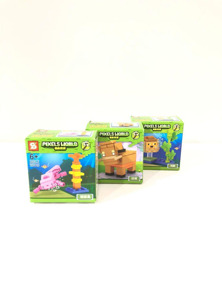 Pixels world mini box bricks game ages 6 plus 3 box set, Hobbies & Toys ...