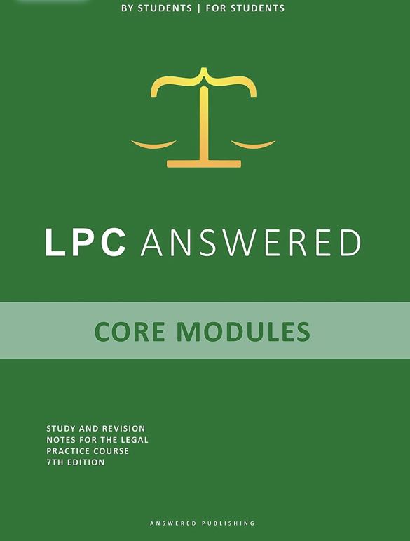 QLTS OSCE/SQE2 - NEW LPC Answered Core Guide (2021-22 Academic Year ...